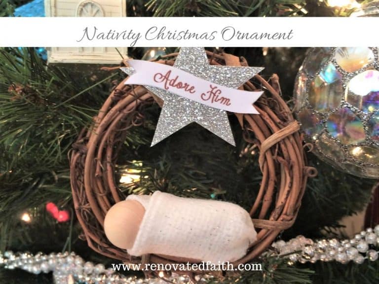 DIY Nativity Christmas Ornament - Renovated Faith
