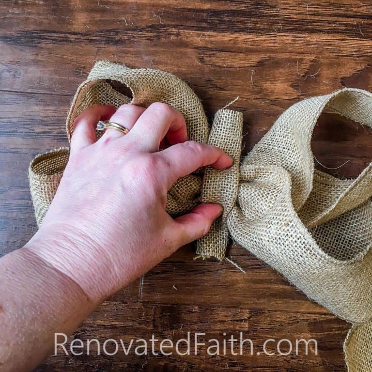 How to Make A Burlap Bow (The Easiest Bow Hack!)