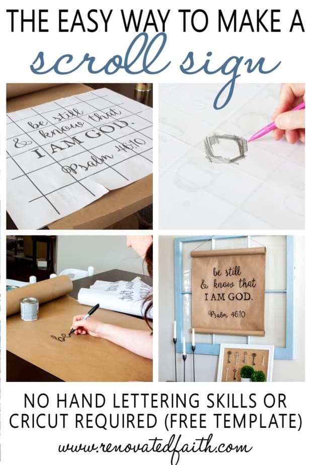 How to Make a Scroll Sign (No Cricut or Hand Lettering Skills Required!)