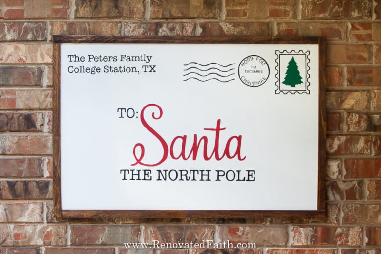 DIY Letter to Santa Sign Tutorial {No Cricut Required!}