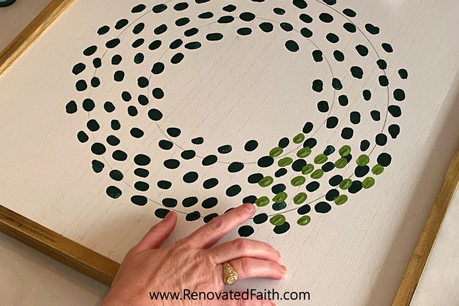 DIY Fingerprint Wreath Wall Art (With Your Family’s Fingerprints & Name!)