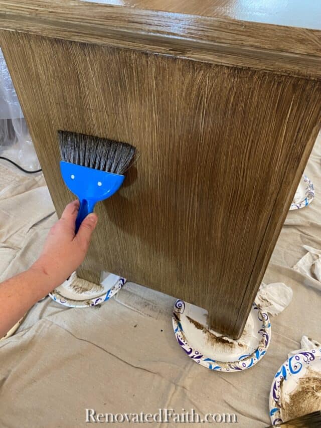 DIY Faux Pottery Barn Seadrift Finish with Paint (EASY Technique!)